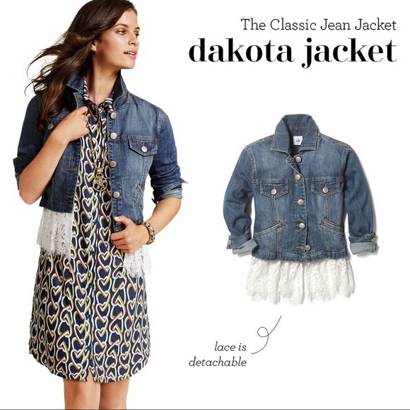 CAbi | Jackets & Coats | Cabi The Dakota Denim And Removable Lace ...